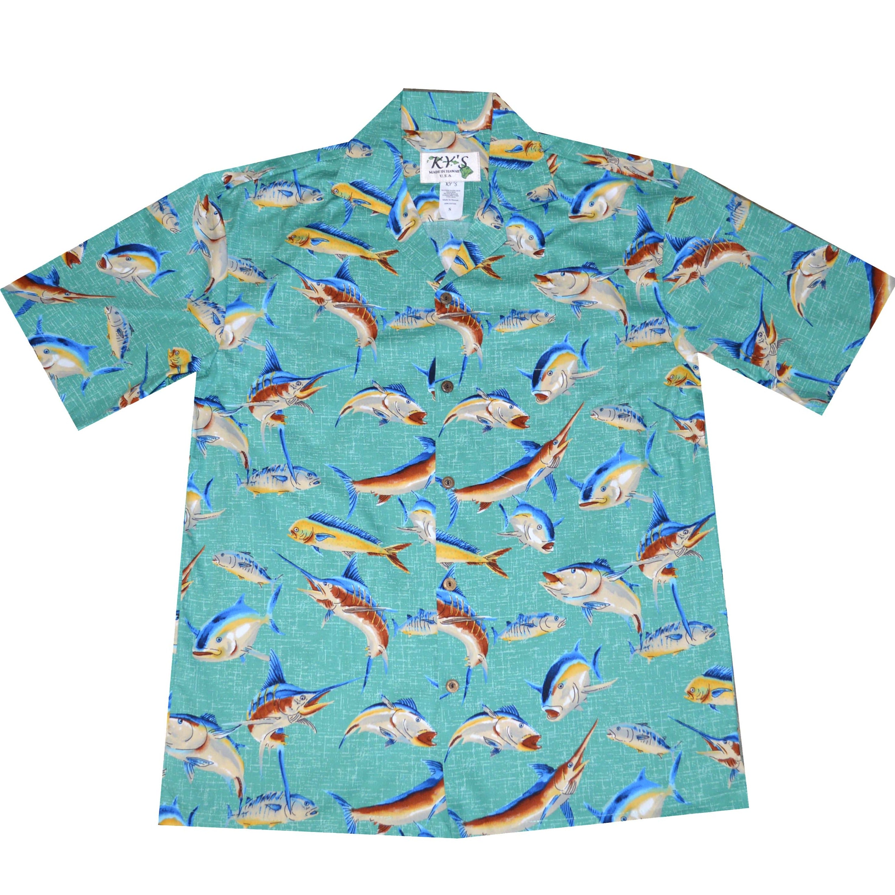 Hawaiian Fish Men's Aloha Cotton Shirts| Ky's Hawaiian Shirts – KY'S ...