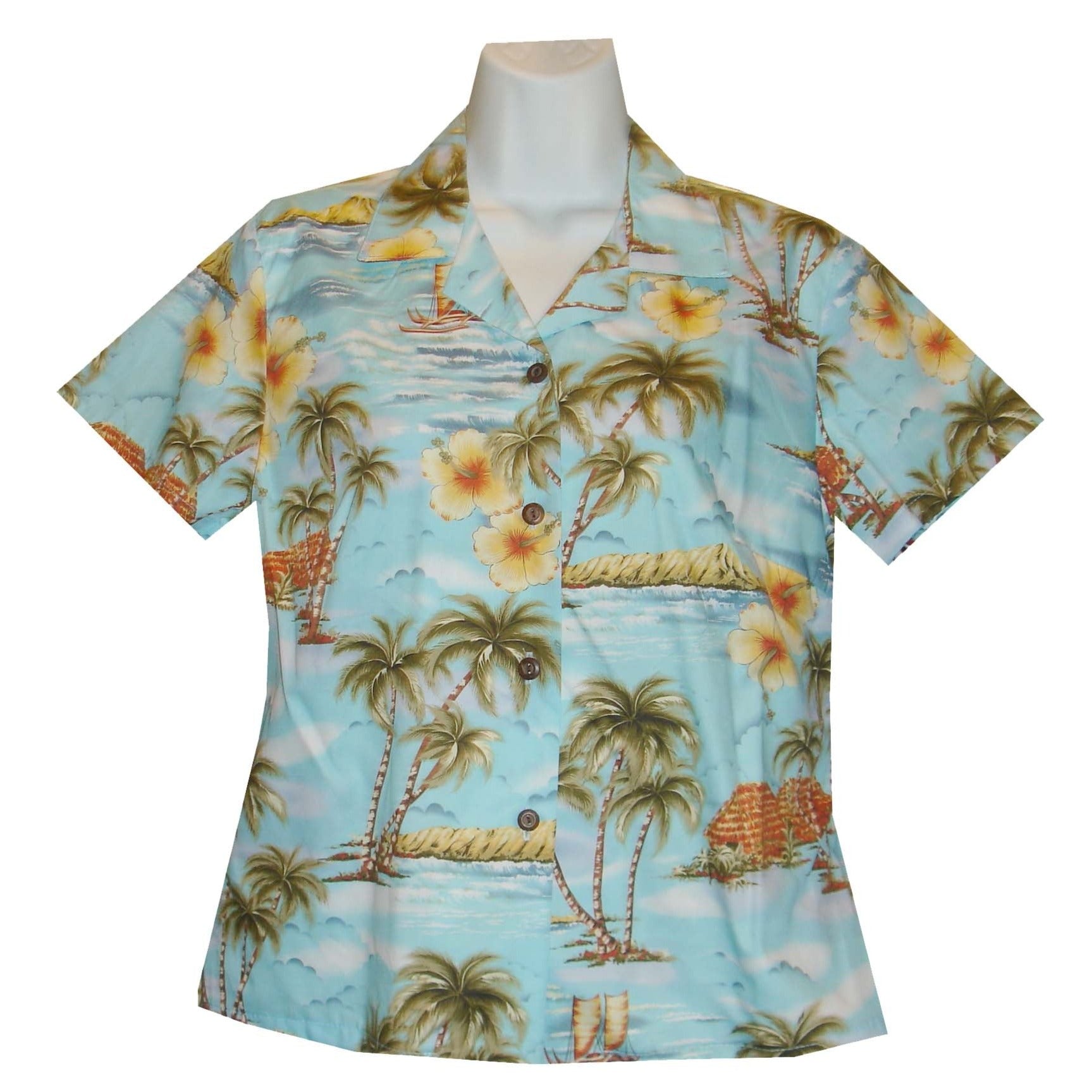 Polynesian Island Women's Aloha Cotton Blouses – KY'S ALOHA SHIRTS